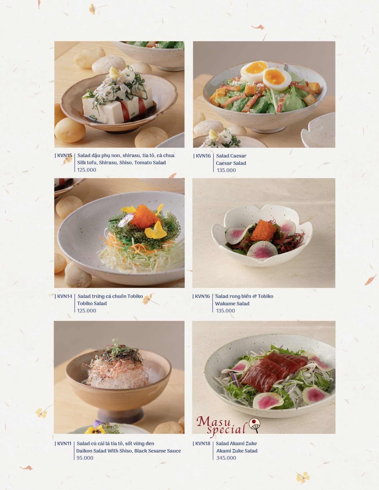 Our Menu - Masu
