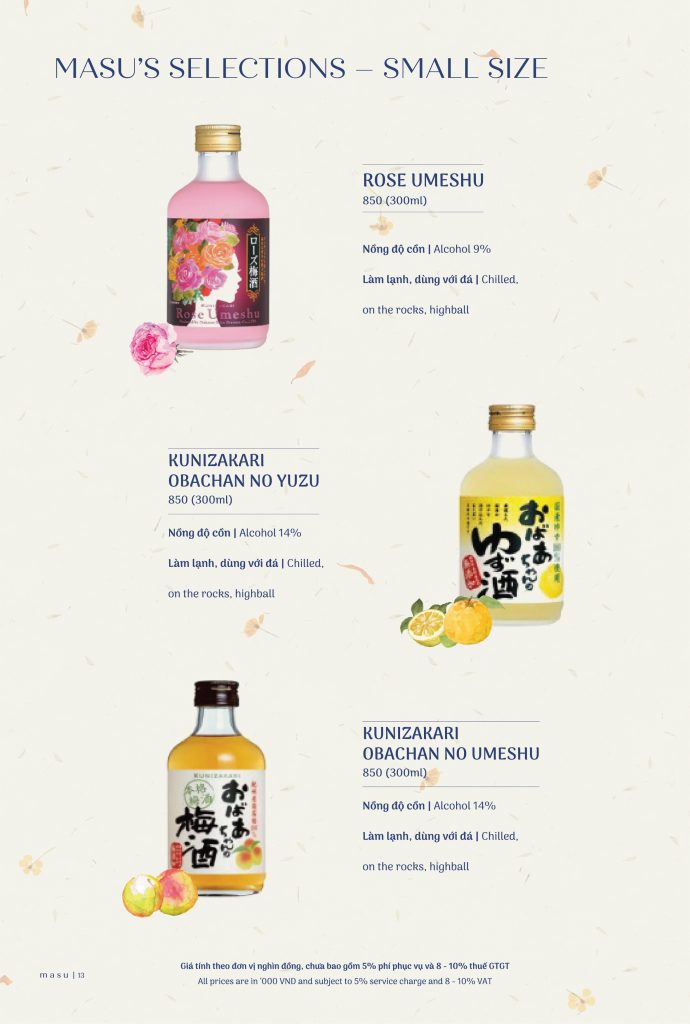 Wine menu - Masu